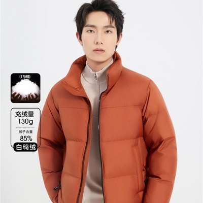 B5DRF0301Y 0302Y 0303Y利家男装2025年冬季休闲羽绒服男立领短款