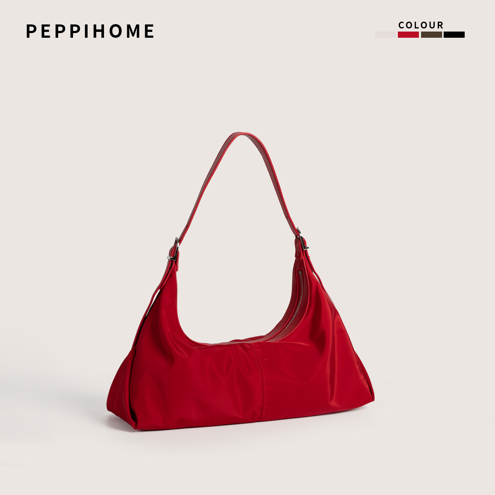 PEPPIHOME 韩系超火小众高级感腋下包包女尼龙布托特包简约百搭