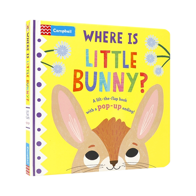 送音频 英文原版 Where is Little Bunny? (with Audio QR code)  兔子藏在哪里 2-6岁宝宝儿童早教启蒙互动翻页纸板书