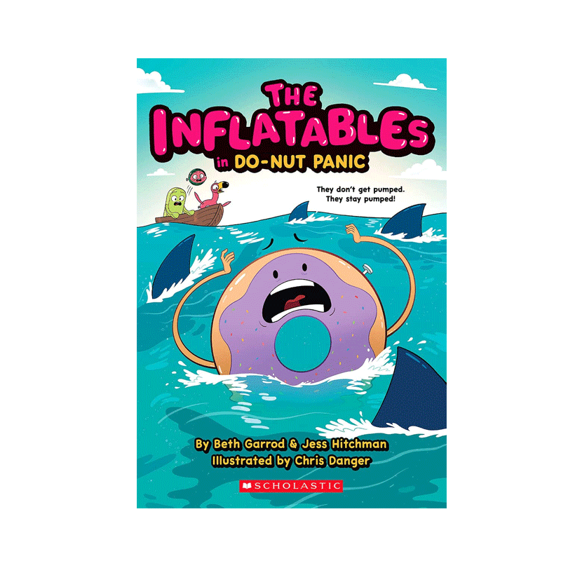 英文原版 The Inflatables in Do-Nut Panic! (The Inflatables #3) 疯狂恐慌中的充气玩具 青少年儿童课外读物冒险趣味故事漫画