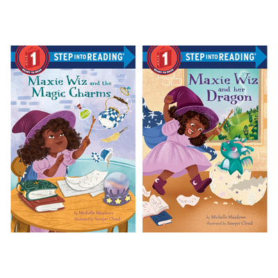 英文原版绘本兰登分级阅读一级Step into Reading Maxie Wiz and Her Dragon /Maxie Wiz and the Magic Charms维兹和她的龙2本