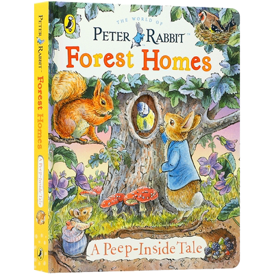英文原版 彼得兔:森林之家Peter Rabbit: Forest Homes 2-6岁儿童认知 田园清新 动物主题 彼得兔的冒险故事 纸板翻翻书