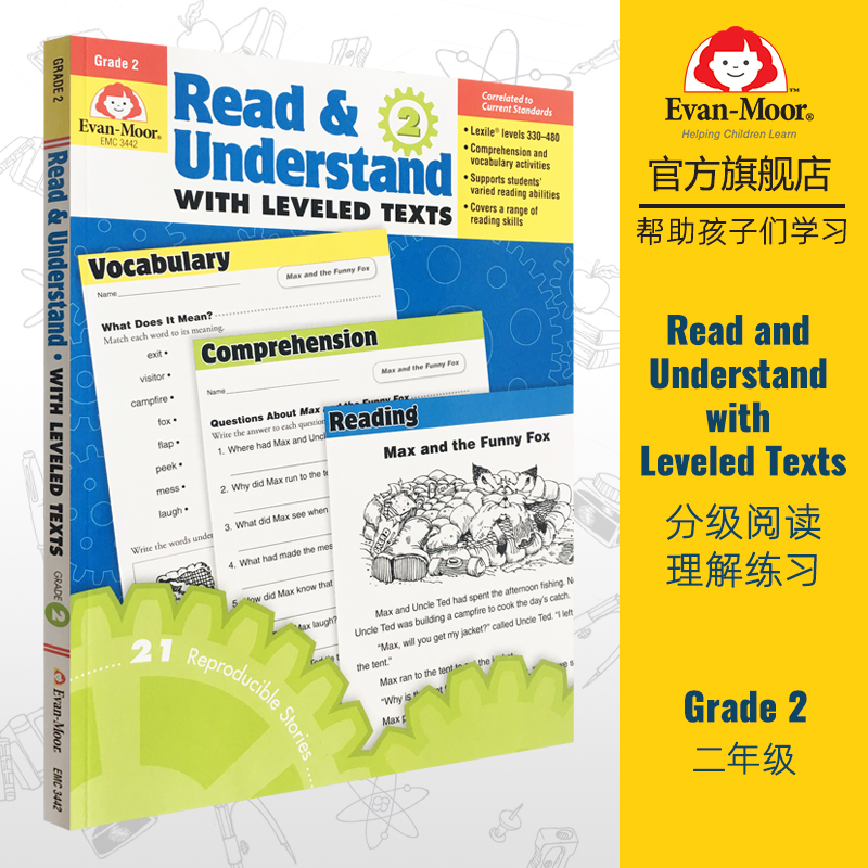 英文原版 Read and Understand with Leveled Texts Grade 2分级阅读理解练习二年级 Evan ...