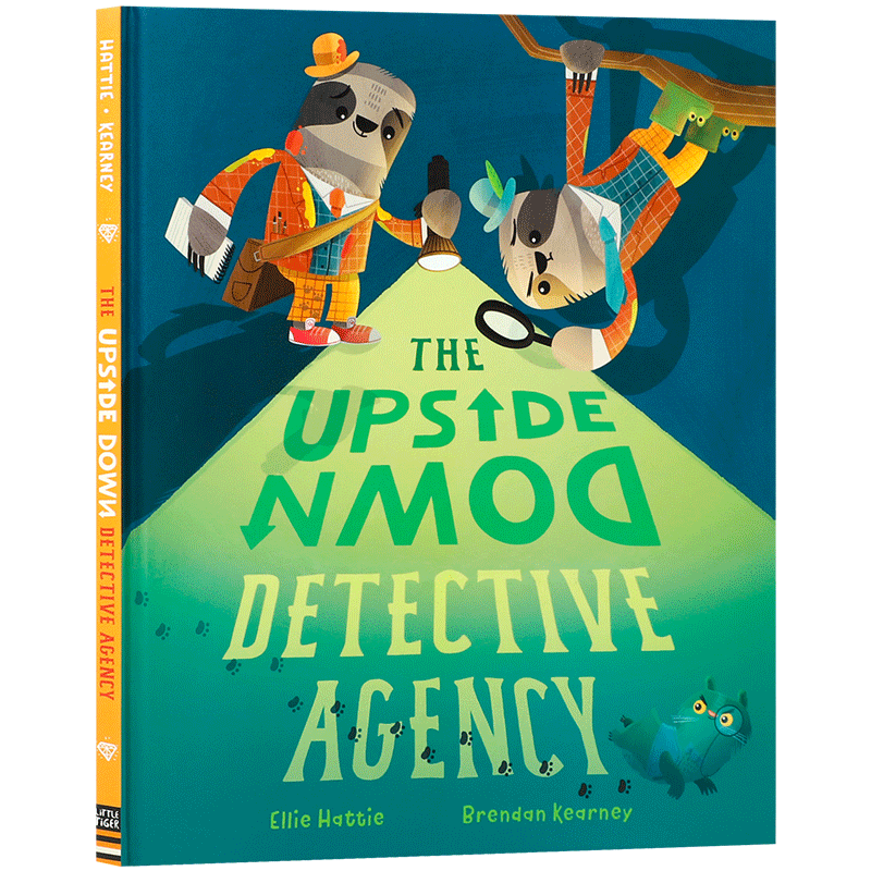 英文原版 The Upside-Down Detective Agency 倒转侦探事务所 协助侦探狗狗破案 4-8岁儿童宝宝启蒙益智互动阅读绘本