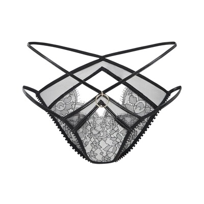 大内密探Agent Provocateur Foxie系列性感皮绑带丁字裤三角内裤