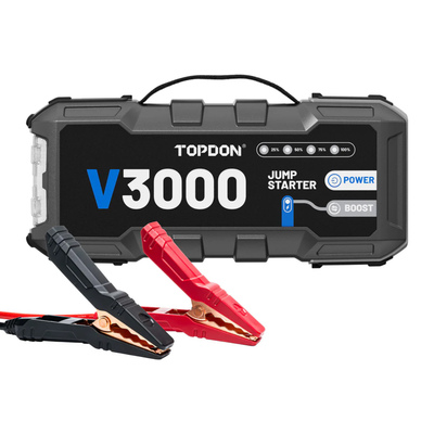 TOPDON V3000 Battery Jump Starter 3000 Peak Amp Power Bank