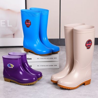 高筒雨鞋加绒水鞋女士短筒