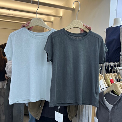WEARELAB2026春夏新款简约百搭圆领显瘦正肩后背设计T恤短袖11586