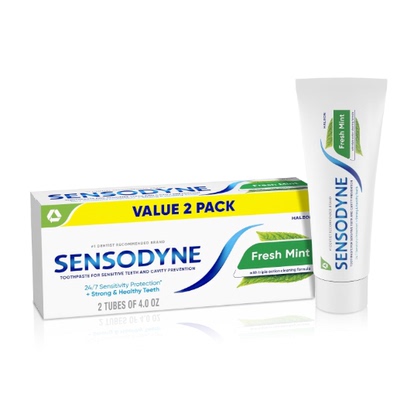 Sensodyne Fresh Mint Sensitive Toothpaste, 4 Ounces 2支