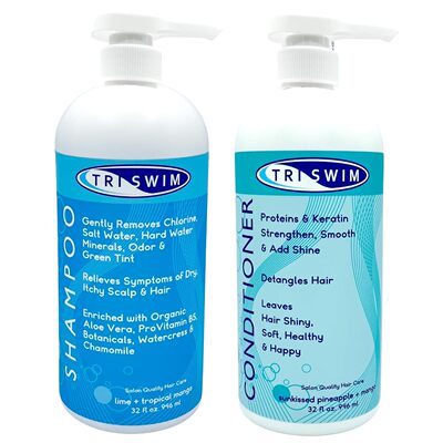 TRISWIM Hair Care Swim Shampoo and Conditioner 32 Fl Oz