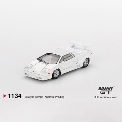 MINIGT 1:64 兰博基尼 康达什Countach 25th 白合金汽车模型 1134