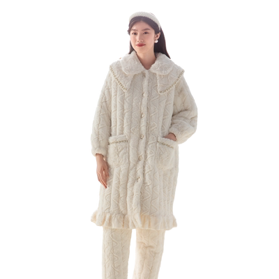 商场同款珊瑚绒夹棉睡衣造福鸟