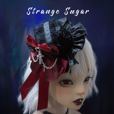 怪糖饰物集原创十字链条礼帽发夹