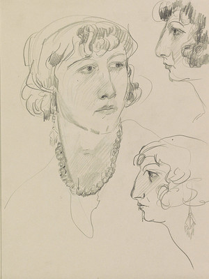 C119【荷兰】艾萨卡·伊斯拉尔斯（Isaac Israels）素描速写图库