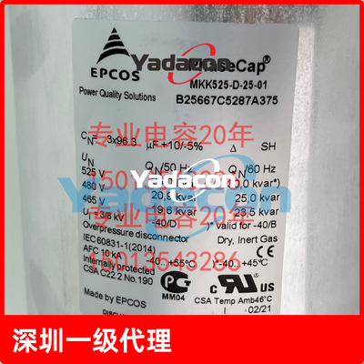 B25673A2102A040 全新原装EPCOS薄膜电容器 MKK230-D-10-02