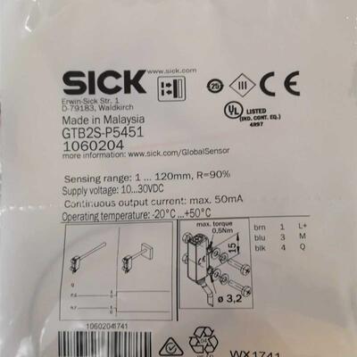 *现货*SICK西克GTB2S-P5451接近开关1060204全新原装正品询价