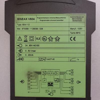 SINEAX V604 德国原装GMC 变送器SINEAX V604-112 973059 现询价