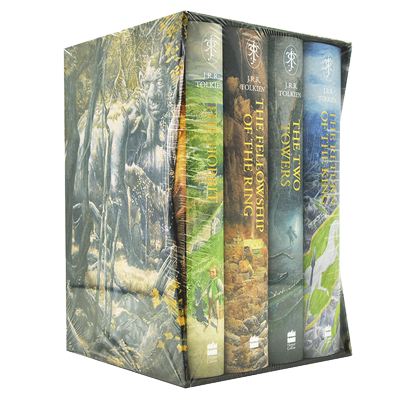 预售 指环王霍比特人魔戒4册 英文原版 The Hobbit and the Lord of the Rings 中土世界 托尔金奇幻小说 精装