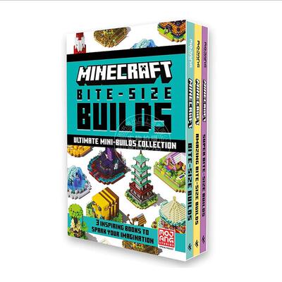 我的世界3册套装迷你建筑指南 英文原版 Minecraft Bite Size Builds Slipcase 7+岁