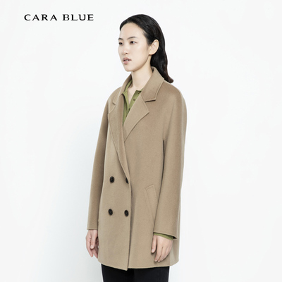 喀啦CARABLUE 气质通勤 百搭休闲简约大衣KB233PWH0003