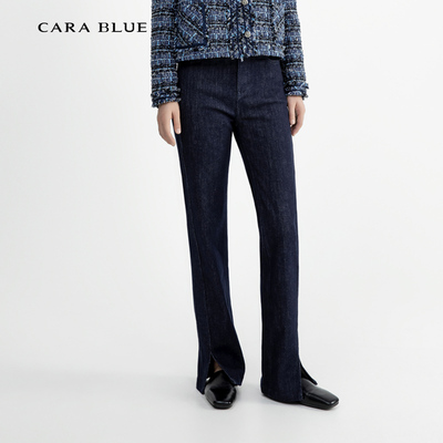 喀啦CARABLUE 修身直筒气质百搭牛仔裤 KB233MJP0010