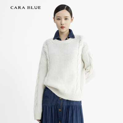 喀啦CARABLUE  休闲简约气质百搭针织衫 KB233MKR0016