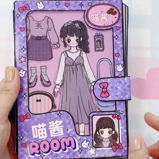 可爱手帐时尚换装纸娃娃手工DIY自制趣味女生玩具游戏安静书