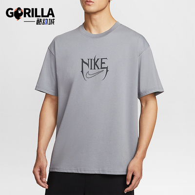 Nike/耐克正品2025夏季款男士印花宽松经典图案篮球T恤HJ3432-065
