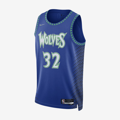 Nike耐克正品NBA明尼苏达森林狼队唐斯32号球衣篮球DB4036-400