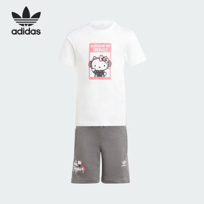 Adidas/阿迪达斯官方正品三叶草小童联名款运动短袖套装IT7918