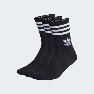 阿迪达斯男女经典运动袜三双装