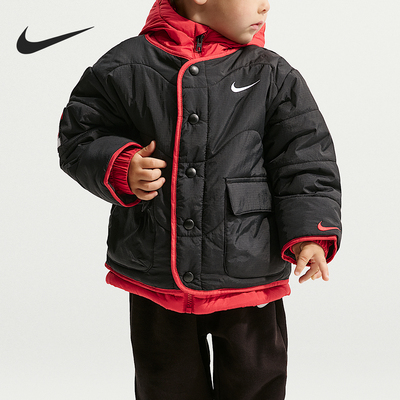 Nike/耐克正品2025冬季款婴童日常连帽保暖运动棉服IU5257-010