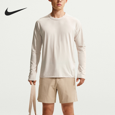 Nike/耐克官方正品男士超感柔软圆领运动休闲长袖T恤IQ8276-104