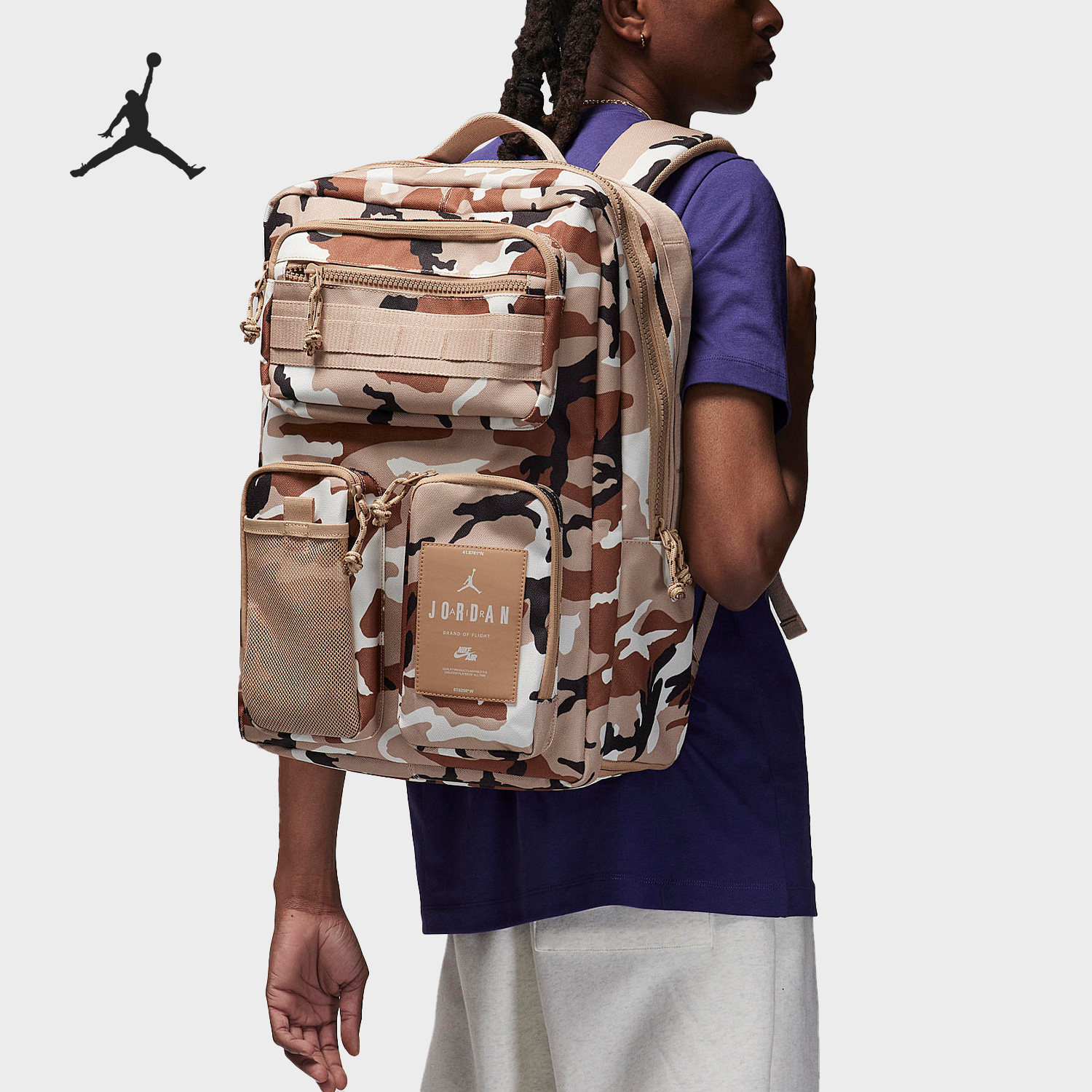 Nike/耐克正品JORDAN新款男女运动大容量双肩包FV2566-277