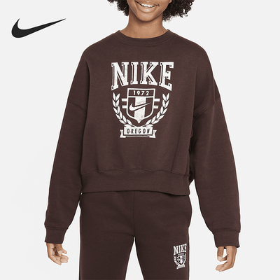 Nike/耐克正品新款大童时尚潮流圆领卫衣套头衫FZ4722-227