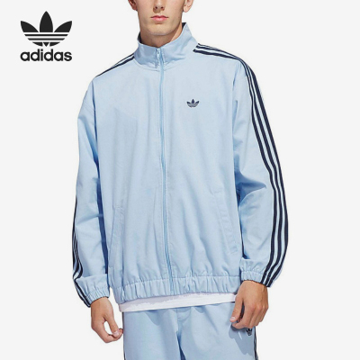 Adidas/阿迪达斯正品TRACKTOP男蓝色梭织经典休闲夹克外套KT4476