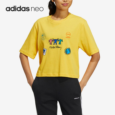 阿迪达斯正品女子运动短袖