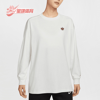 Nike/耐克正品秋季新款女士印花刺绣简约宽松T恤IB1670-133