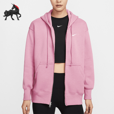 Nike/耐克正品新款女士加绒拉链针织宽松时尚外套DQ5759-699