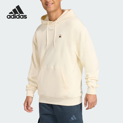 Adidas/阿迪达斯正品2025秋冬款男士休闲宽松日常连帽卫衣JW8518
