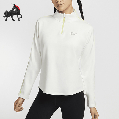 耐克女士简约半拉链休闲长袖