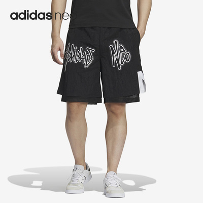 Adidas/阿迪达斯官方正品Neo夏季新款男子运动梭织五分短裤IA6794