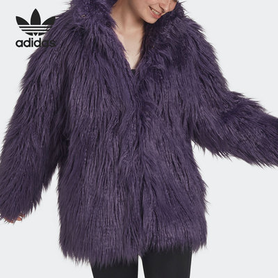 阿迪达斯女子人造毛外套