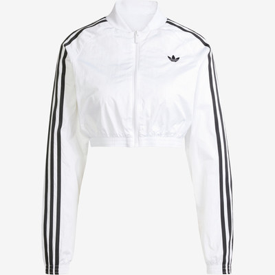 Adidas阿迪达斯正品TEAMGEIST TRACK女款短款条纹运动夹克JD0265