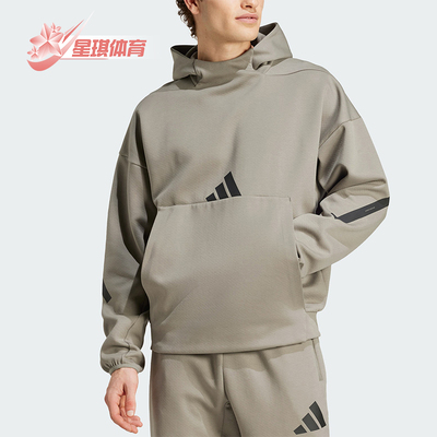 阿迪达斯男士连帽宽松保暖卫衣