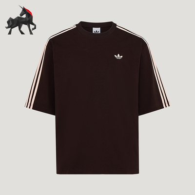 Adidas/阿迪达斯正品三叶草男士日常运动针织复古短袖T恤KG6333