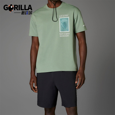 Adidas/阿迪达斯正品25春新款男女透气跑步训练短袖JD5963