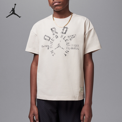 Nike/耐克正品JORDAN大童休闲印花宽松经典运动透气T恤II3169-140