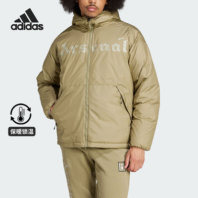 阿迪达斯男士保暖双面穿羽绒服