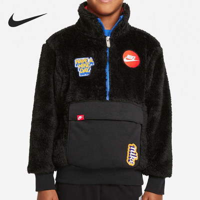 Nike/耐克正品2025秋季小童潮流保暖立领运动卫衣DQ3610-010